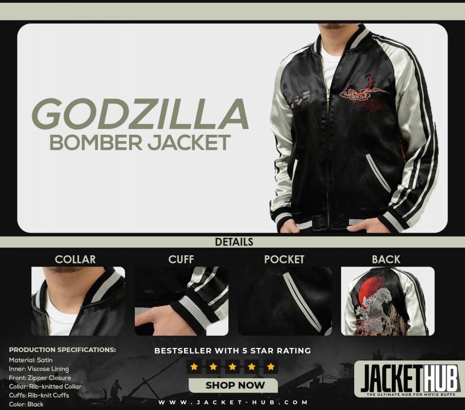 Godzilla Jacket - Godzilla: King of Monster Bomber Jacket