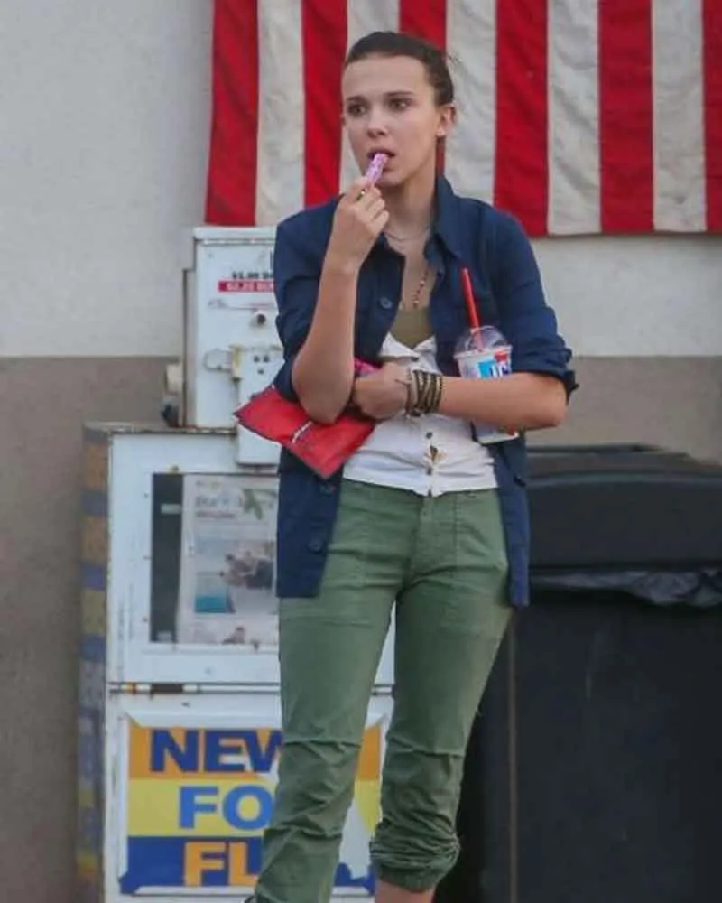Godzilla vs. Kong Madison Russell Blue Cotton Jacket | Get 40% OFF