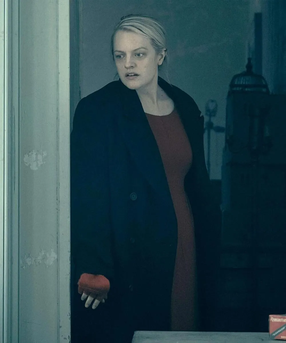 Elisabeth Moss The Handmaid’s Tale Black June Osborne Coat