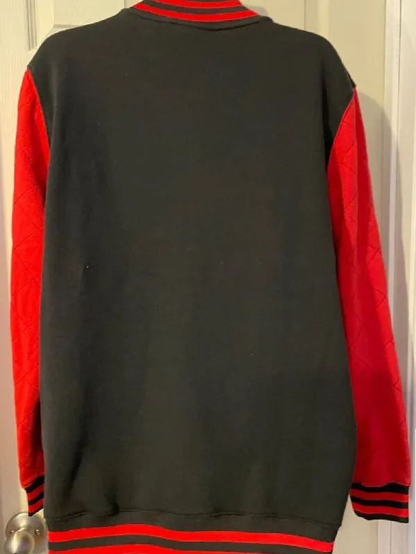 Deadpool Letterman Jacket | Deadpool Black And Red Jacket