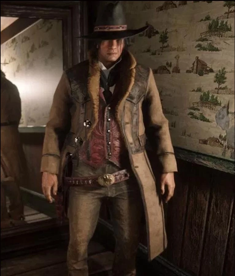 Red Dead Redemption 2 Coat | Montana Shearling Coat