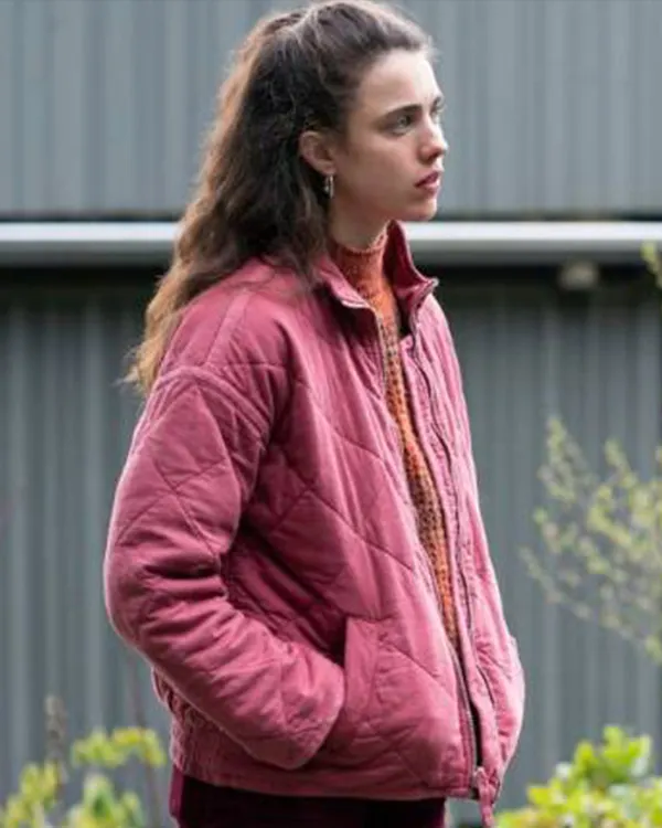 Margaret Qualley Pink Jacket | Maid Alex Quilted Jacket - Jacket Hub