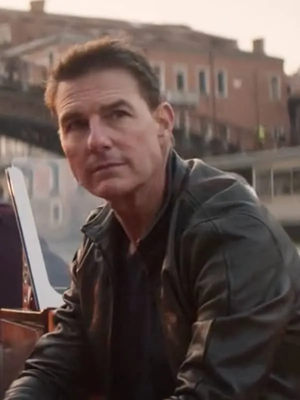 Mi7 Tom Cruise Black Jacket | Ethan Hunt Black Leather Jacket