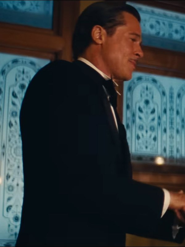 Order Babylon 2022 Brad Pitt Black Blazer - Jacket Hub
