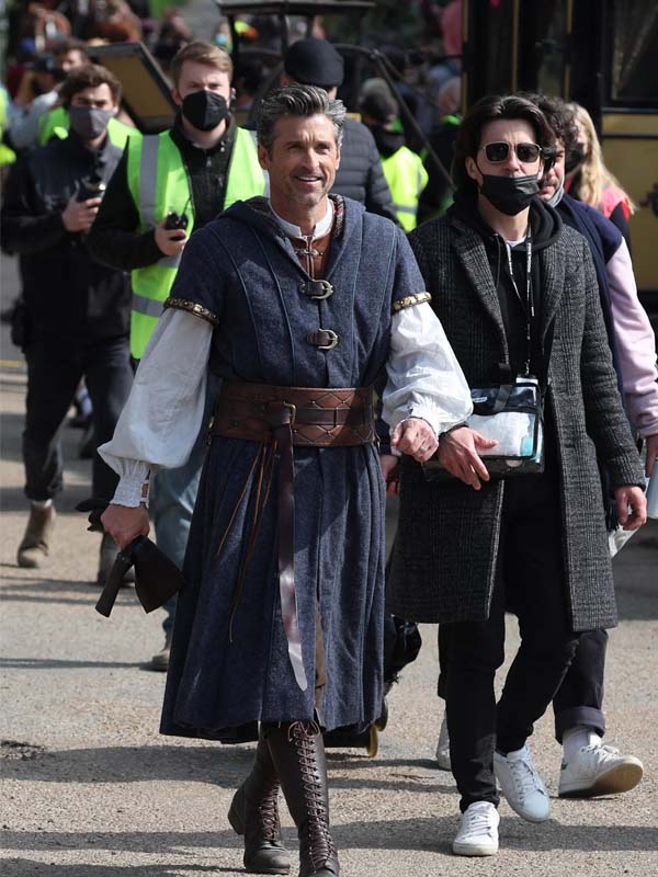 Disenchanted 2022 Patrick Dempsey Blue Coat - Jacket Hub