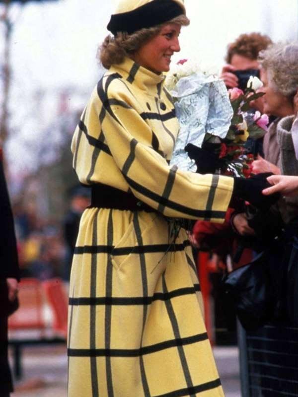 get princess diana yellow coat | Jacket Hub