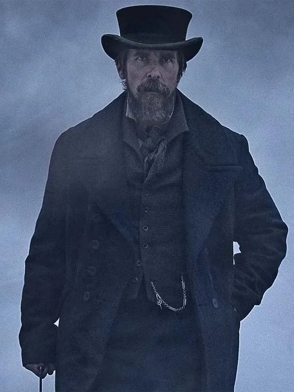The Pale Blue Eye 2022 Christian Bale Black Trench Coat