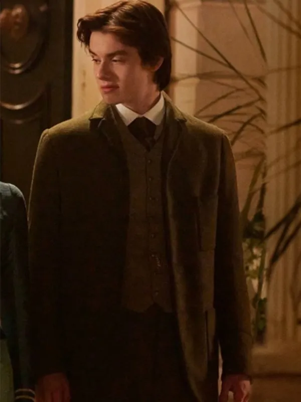 Louis Partridge Enola Holmes 2 Tewkesbury Brown Coat