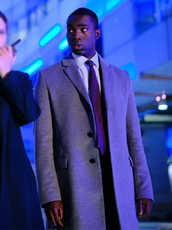 The Capture S02 Isaac Turner MP Coat | Paapa Essiedu Grey Coat