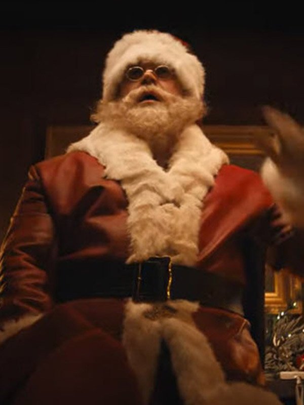 David Harbour Violent Night Santa Claus Leather Jacket
