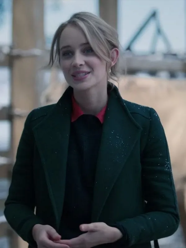 Mistletoe Ranch 2022 Aimee Tremblay Green Coat - Jacket Hub