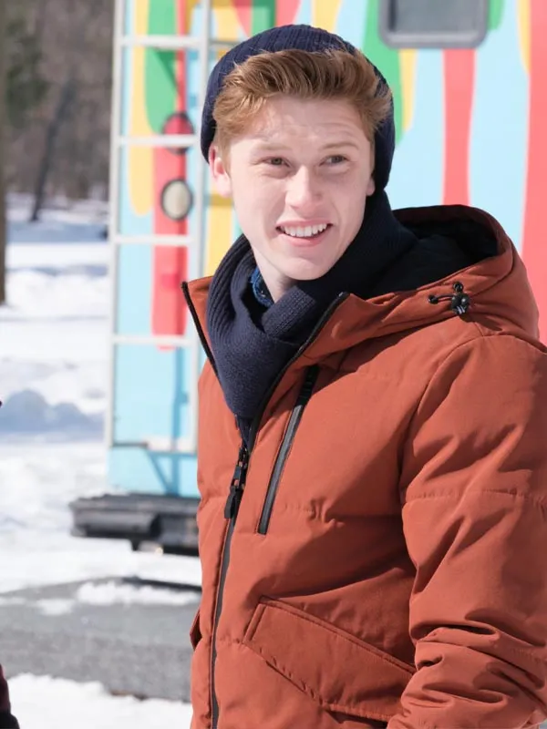 Snow Day 2022 Hal Brandston Orange Puffer Jacket - Jacket Hub