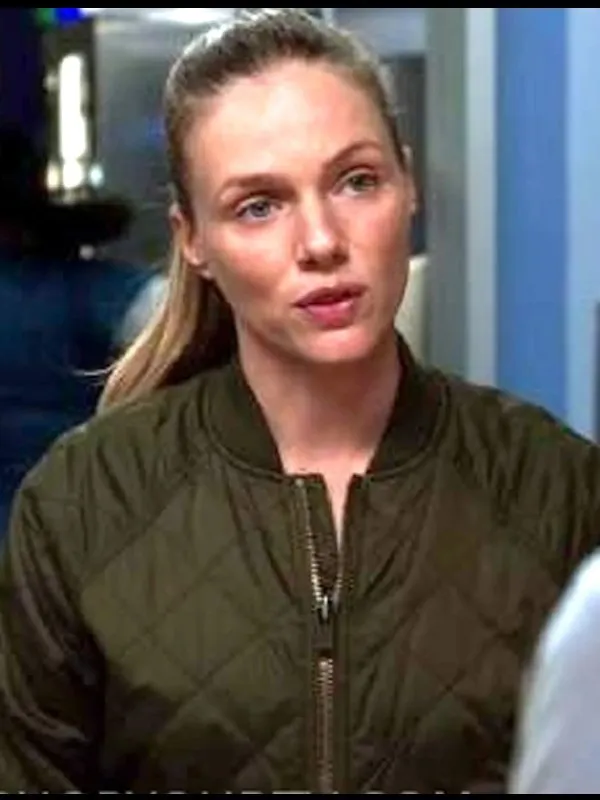 Buy Chicago PD Season 8 Hailey Upton Green Quilted Jacket