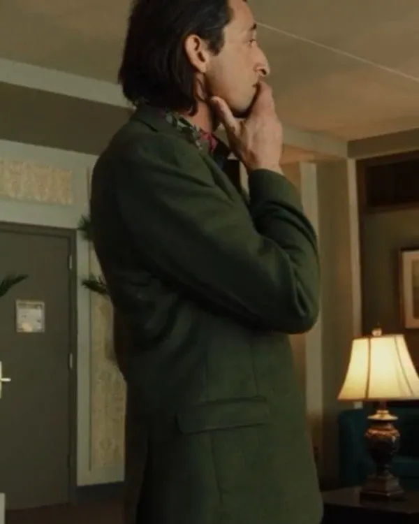 Poker Face 2023 Adrien Brody Green Blazer - Jacket Hub