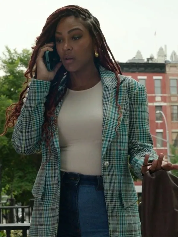 Camille Parks Harlem S02 Meagan Good Plaid Blazer - Jacket Hub