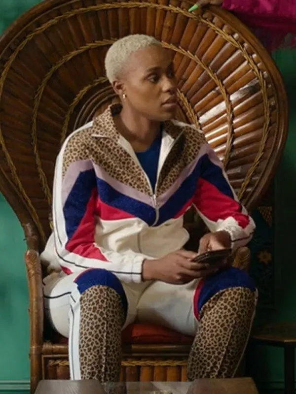 Harlem S02 Jerrie Johnson Chevron Pattern Tracksuit - Jacket Hub