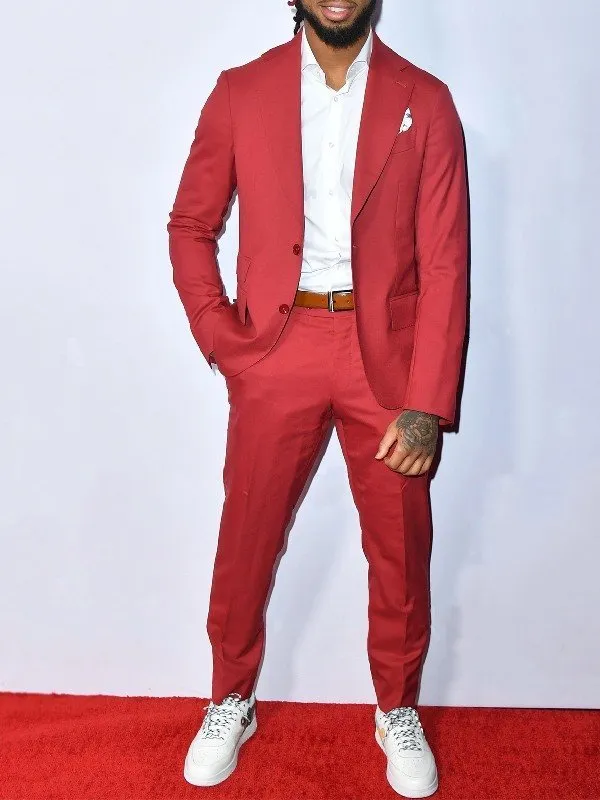 Super Bowl NFLPA Damar Hamlin Red Suit - Jacket Hub