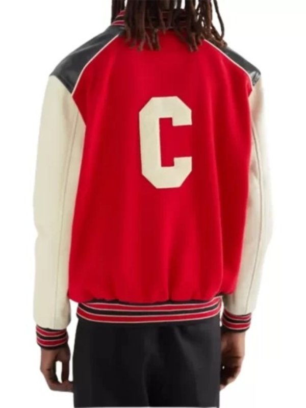 Shop CELINE Red Varsity Jacket - Jacket Hub