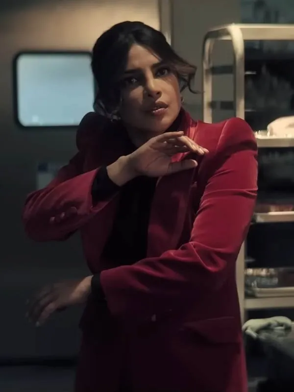 Priyanka Chopra Citadel Velvet Suit | Jacket Hub
