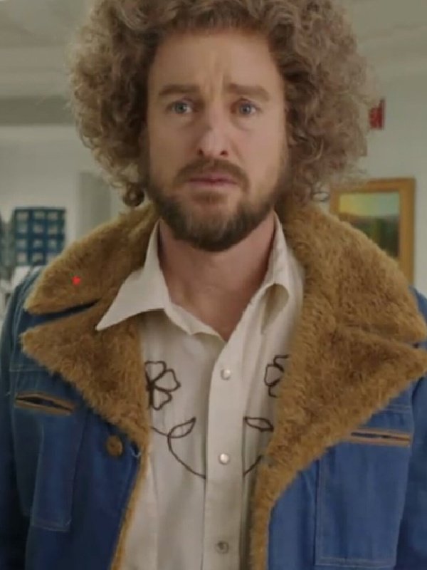Owen Wilson Paint Shearling Jacket - Jacket Hub