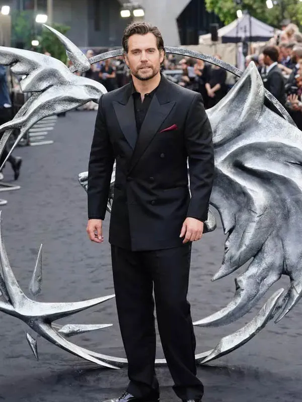 The Witcher premiere Henry Cavill Black Suit - Jacket Hub