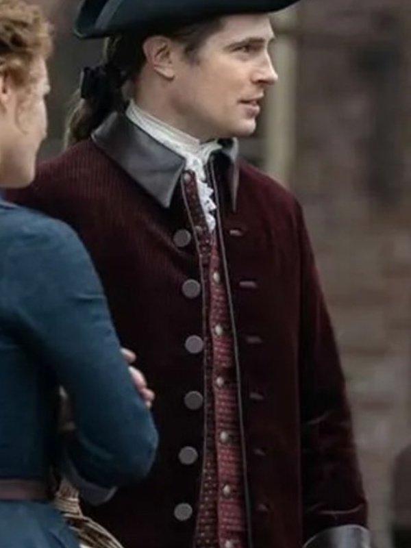 Outlander Season 7 David Berry Maroon Coat - Jacket Hub