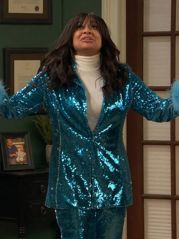 Raven’s Home S06 Raven Symone Blue Sequin Suit