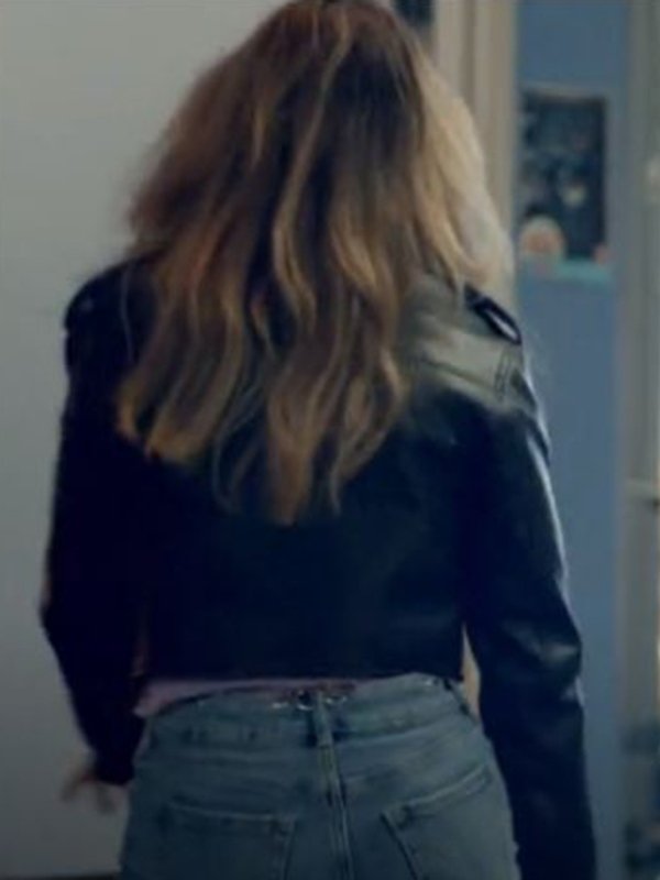 Elevator Game Madison MacIsaac Black Leather Jacket