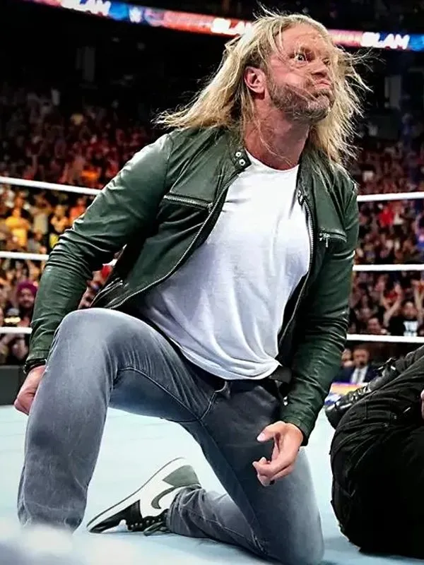 Order WWE Edge Green Leather Jacket - Jacket Hub