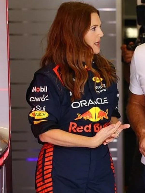 F1 Grand Prix Drew Barrymore Red Bull Jumpsuit - Jacket Hub