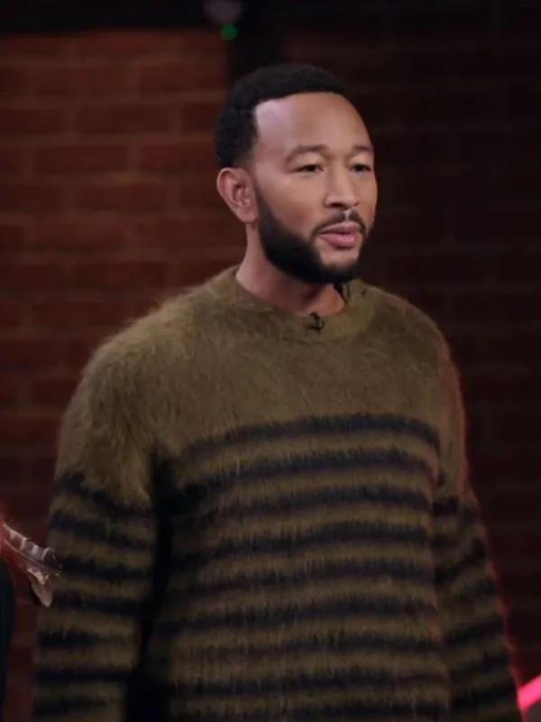 The Voice John Legend Striped Sweater - Jacket Hub