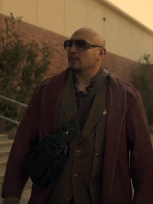 The Brothers Sun 2024 Jon Xue Zhang Maroon Leather Coat