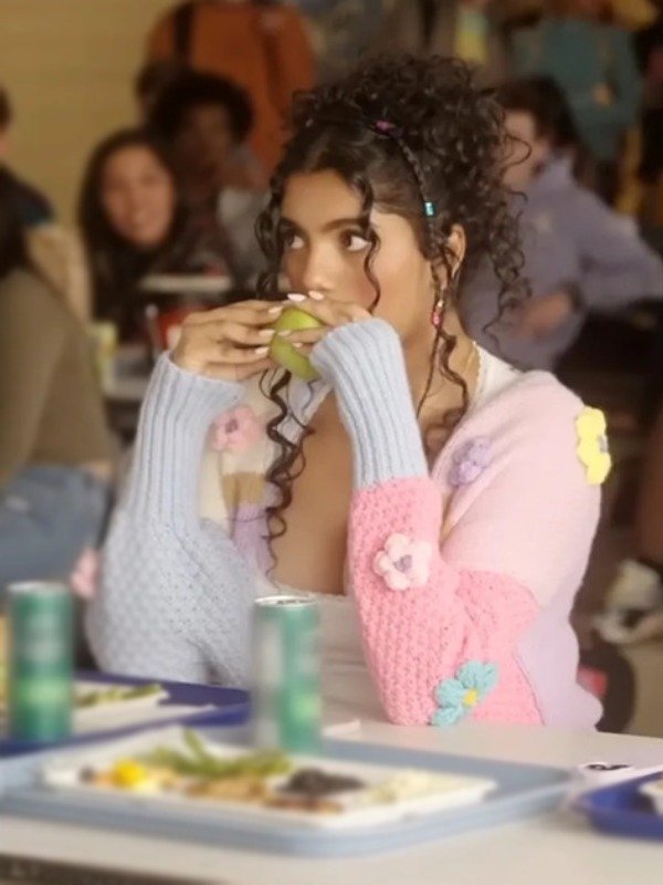 Mean Girls 2024 Avantika Crochet Flowers Knitted Cardigan