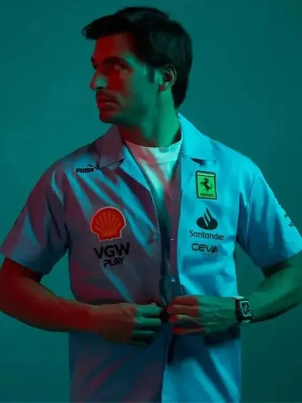 Ferrari Racing Blue Miami Grand Prix Shirt - Jacket Hub