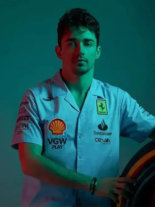 Ferrari Racing Blue Miami Grand Prix Shirt - Jacket Hub
