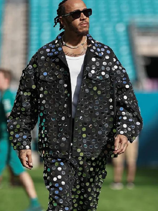F1 Miami Grand Prix Lewis Hamilton Sequin Jacket - Jacket Hub