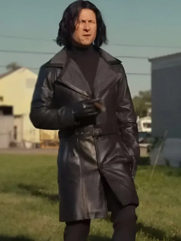 Hitman 2024 Glen Powell Black Leather Coat - Jacket Hub