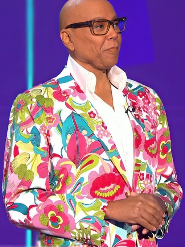 Lingo S02 RuPaul Charles Floral Print Suit - Jacket Hub