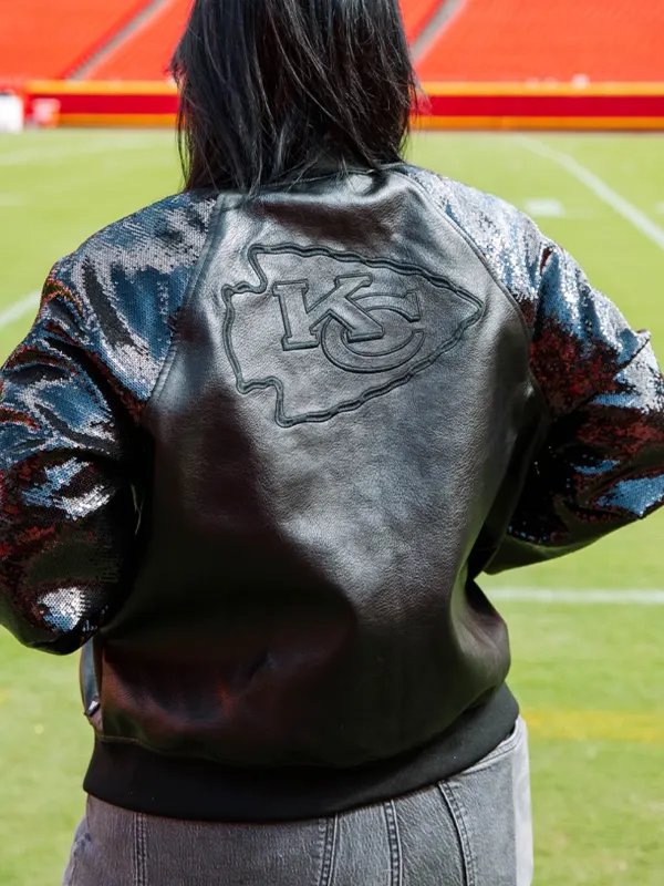 Kansas City Chiefs Sequin Leather Jacket - Jacket Hub