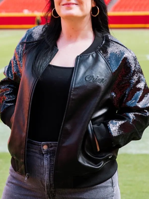 Kansas City Chiefs Sequin Leather Jacket - Jacket Hub