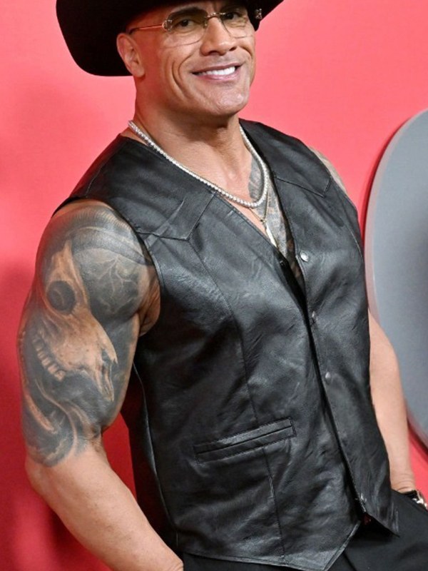 Dwayne Johnson GQ Men Of The Year Black Vest - Jacket Hub
