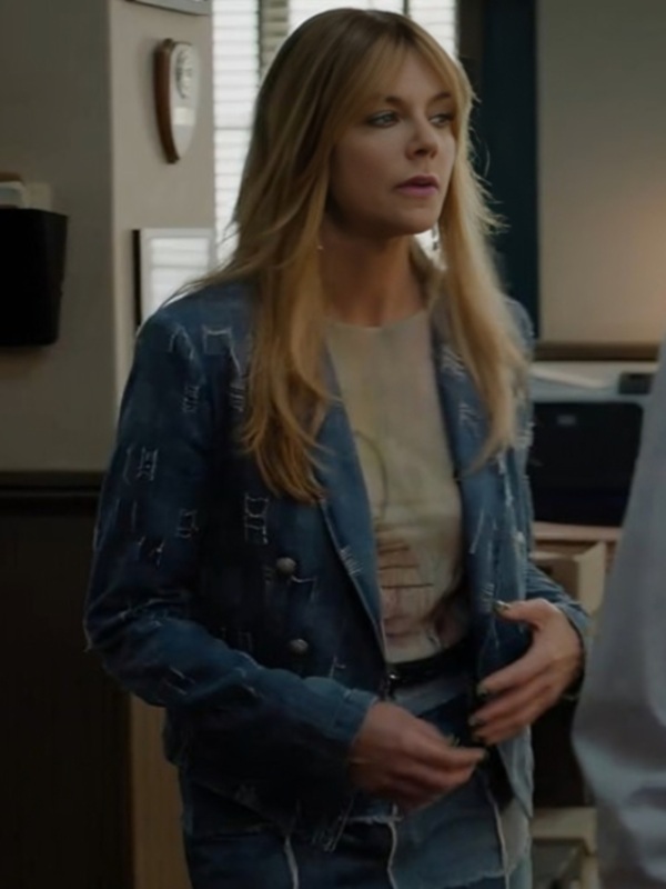 High Potential Kaitlin Olson Blue Denim Jacket - Jacket Hub