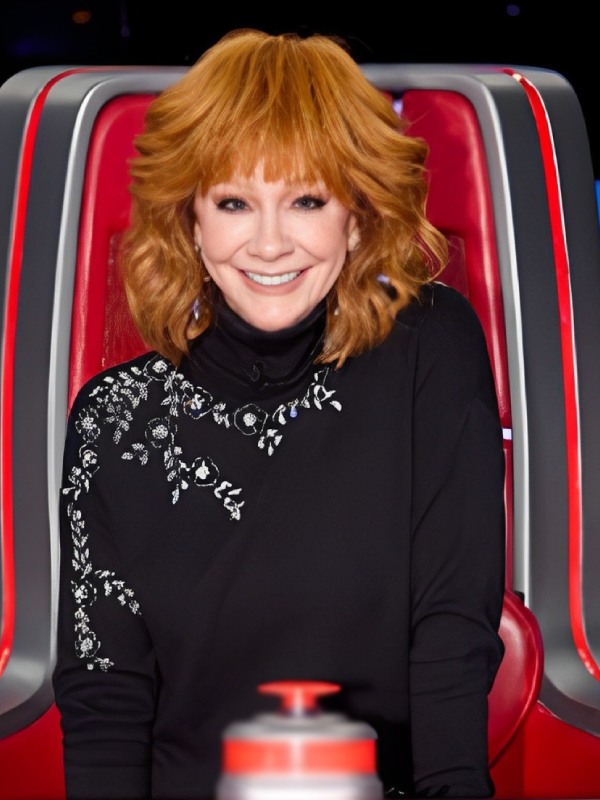 The Voice S26 Reba McEntire Black Embellished Sweater