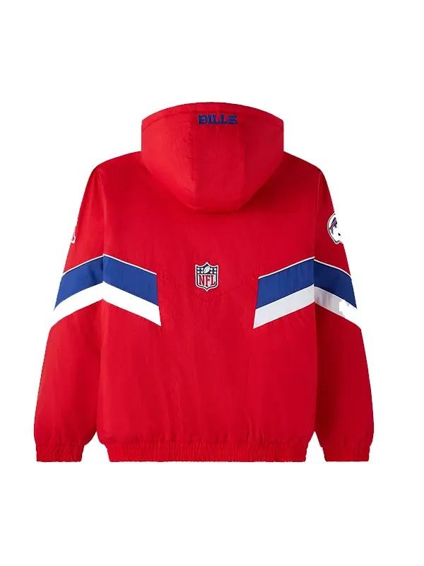 OVO Buffalo Bills Sideline Puffer Red Hooded Jacket - Jacket Hub