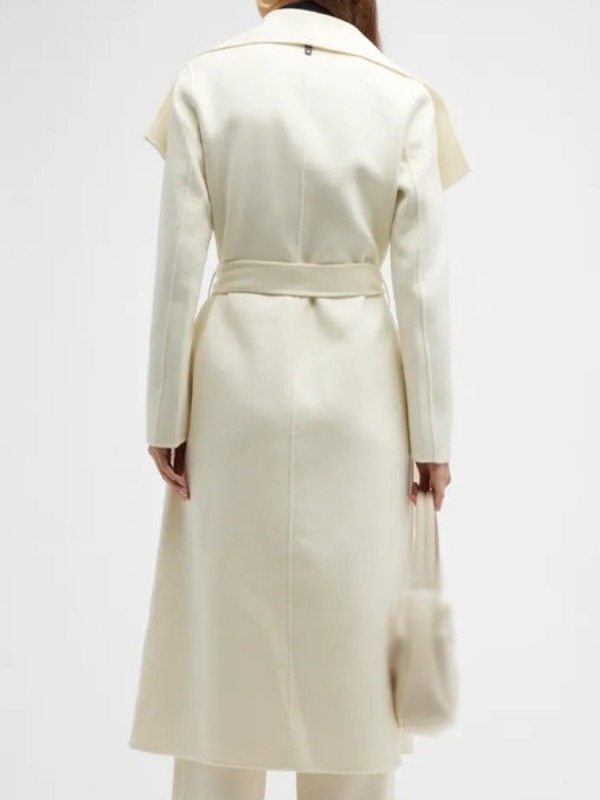 Matlock 2024 Skye P. Marshall White Draped Coat - Jacket Hub