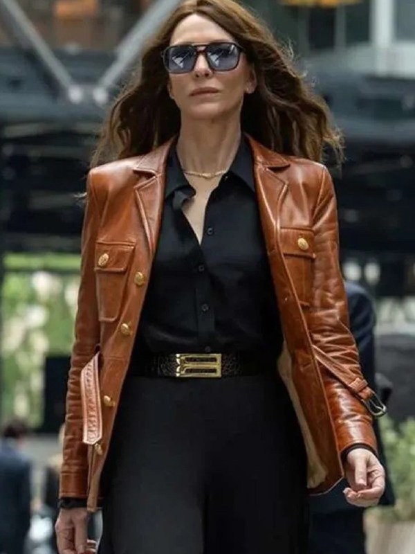 Black Bag 2025 Cate Blanchett Brown Leather Jacket - Jacket Hub