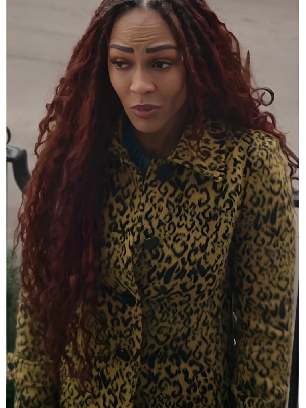 Harlem S03 Meagan Good Yellow Leopard Print Long Coat