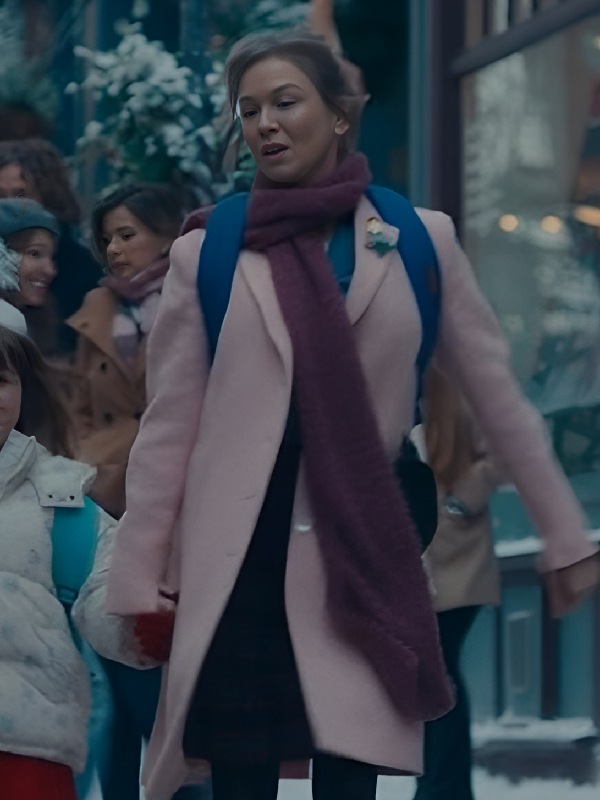 Bridget Jones Mad About The Boy Renée Zellweger Pink Coat