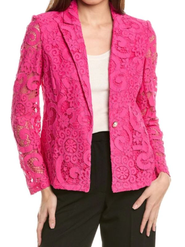 The Drew Barrymore Show Gayle Ward Pink Paisley Blazer