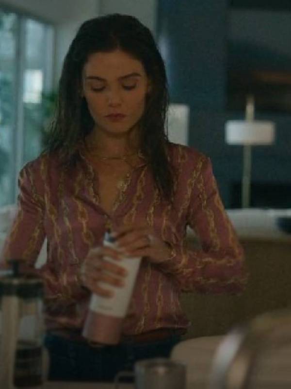 The Waterfront Danielle Campbell Chain Silk Blouse